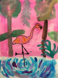 Flamingo Painting - Art to Remember