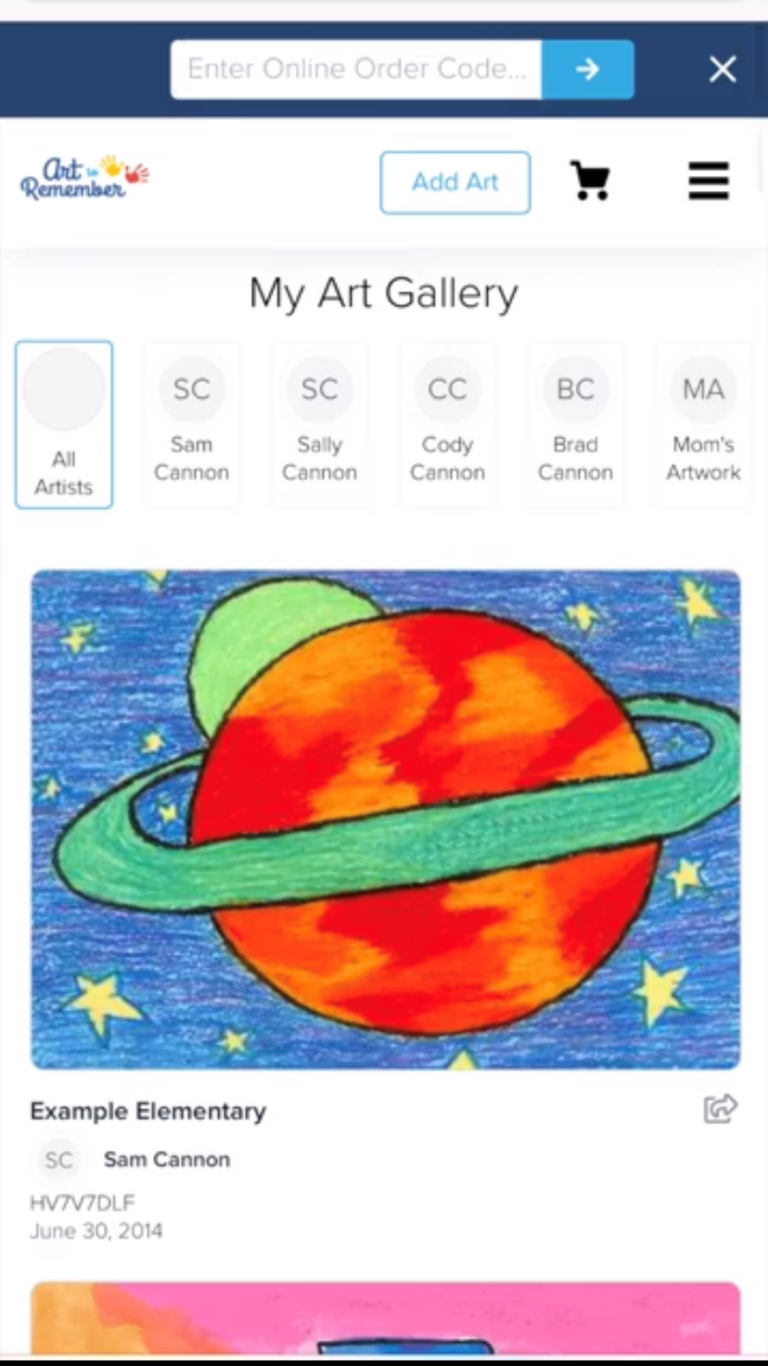 Gallery Tutorial for Mobile - Art to Remember