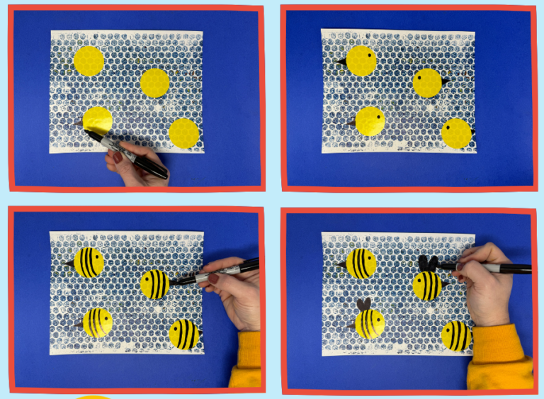 Preschool Bees Art Project - Art to Remember